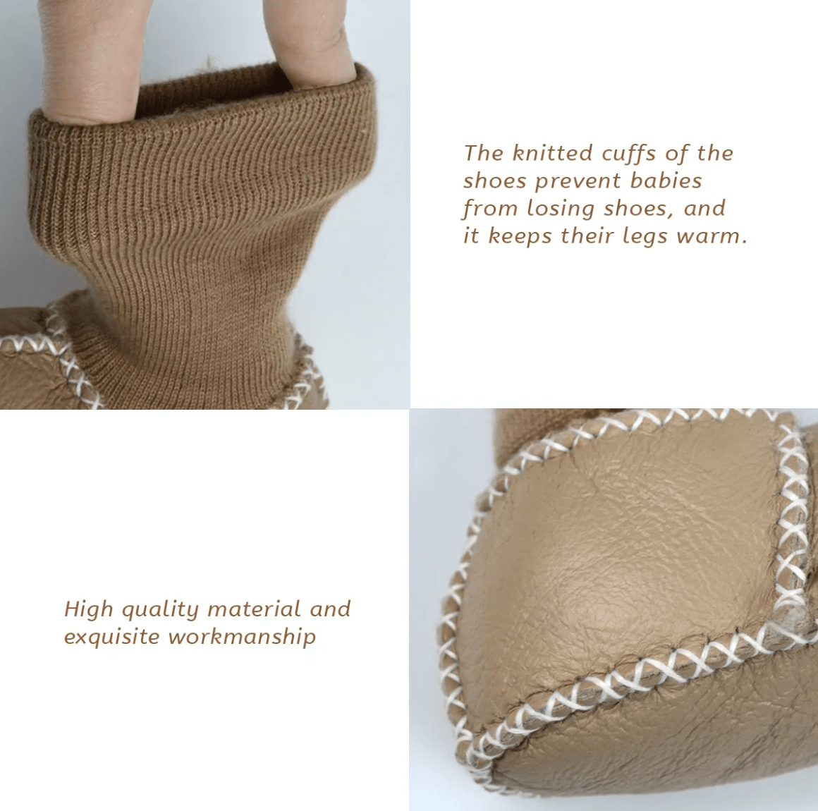 Cozy Baby Booties - Navy | 100% Organic – Finn + Emma