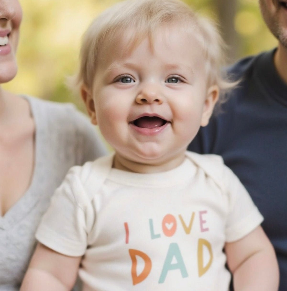 Organic Baby Onesie - I Love Dad | 100% Soft Cotton | Daddy Onesie ...