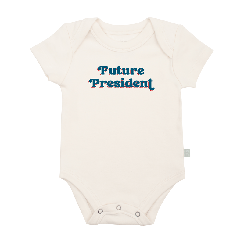 Organic Baby Graphic Bodysuit - Future President | Finn + Emma